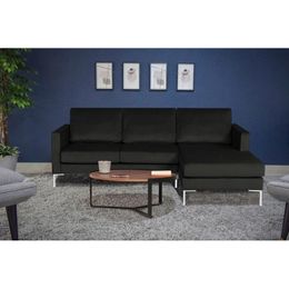 Alte Gerberei Ecksofa »Velina, L-Form« mit Metall-Winkelfüßen, Breite 209 cm black
