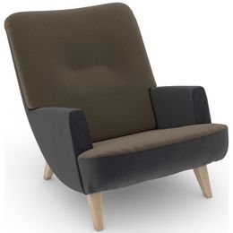 Max Winzer Loungesessel »build-a-chair Borano außergewöhnlicher Sessel, tolle Farbkombinationen« modern im Retrolook, zum Selbstgestalten...