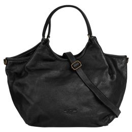 Samantha Look Henkeltasche echt Leder, Made in Italy schwarz
