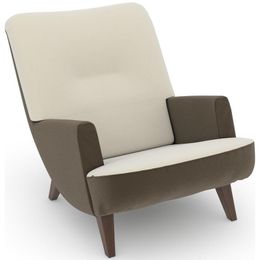 Max Winzer Loungesessel »build-a-chair Borano außergewöhnlicher Sessel, tolle Farbkombinationen« modern im Retrolook, zum Selbstgestalten sahara/...