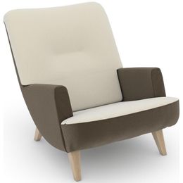 Max Winzer Loungesessel »build-a-chair Borano außergewöhnlicher Sessel, tolle Farbkombinationen« modern im Retrolook, zum Selbstgestalten sahara/...