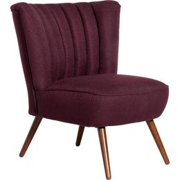 Max Winzer Sessel »Aspen, Loungesessel« im Retrolook aubergine