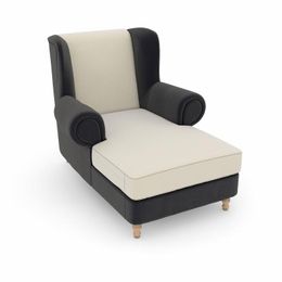 Max Winzer Ohrensessel &raquo;Madeleine, Relaxsessel, Designsessel mit hohem Sitzkomfort&laquo; Samtvelours Bezug in vielen Farbkombinationen creme