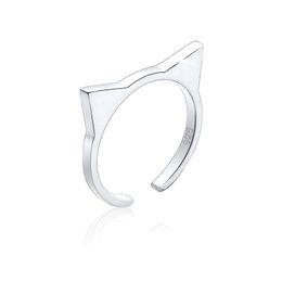 Elli Fingerring »Katzenohren Cat Katze 925 Sterling Silber« Silber Resizable Ring für Damen verleiht jedem Outfit einen Hauch von Eleganz