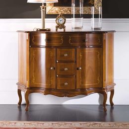 Pharao24.de Barock Sideboard Nussbaum furniert 120 cm