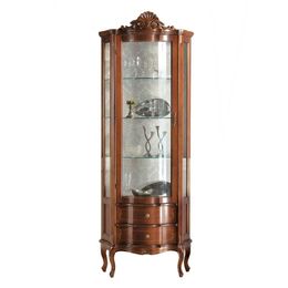 Pharao24.de Vitrine im Barock Style Nussbaum furniert