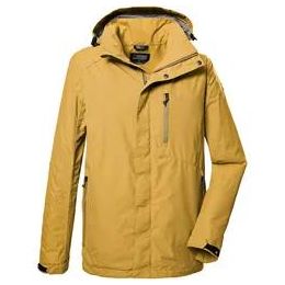 Outdoorjacke Killtec "KOS 256 MN JCKT_CARLEB", Herren, Gr. 3XL, gelb (dunkelgelb), 100% Polyester, sportlich, Jacken