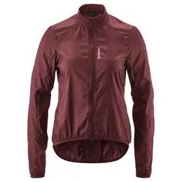 Fahrradjacke Gonso "Road Jacket Wind W", Damen, Gr. 40, rot (rotbraun), 100% Polyester, Rundhals, Langarm, Jacken, Damen Radjacke, atmungsaktive Rennrad-Windjacke, Funktionsjacke