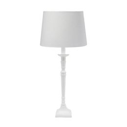 PR Home Tischlampe Salong Sofia Lin, weiß 55 cm Stoff/Metall