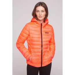 SOCCX Damen Outdoorjacke, orange, Gr. XXL, bedruckt, bestickt, Material: 100% Polyester, Futter: 100% Polyester, Füllung: 100% Polyester, Jacken, mit