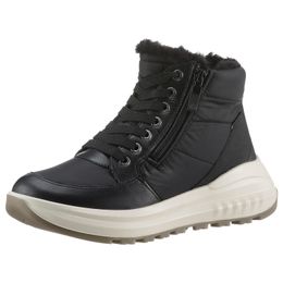 Ara Damen Winterboots "MASSA", Gr. 3,5, schwarz, Glattleder, Textil, unifarben, Schuhe, Snowboots, Winterstiefelette, GORETEX, Komfortweite H (= sehr