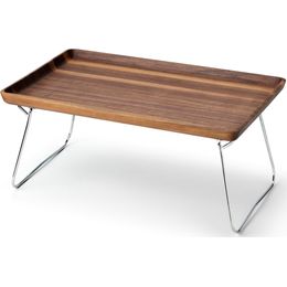 CONTINENTA Tablett, B/L: 32cm x 53cm, braun, Tabletts, verchromte F&uuml;&szlig;e, Made in Germany