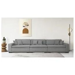 Guido Maria Kretschmer Home & Living 3-Sitzer "Skara XXL", grau (hellgrau), B:400cm H:86cm T:130cm, 100% Polyester, GUIDO MARIA KRETSCHMER HOME & LIVING, Sofas, Lounge-Sofa XXL mit Federkern-Polsterung, in vielen Bezugsvarianten