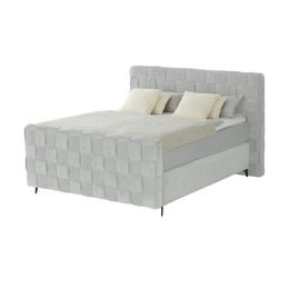 Möbel Kraft Boxspringbett - grau - Materialmix - 182 cm - 132,5 cm - Möbel Kraft