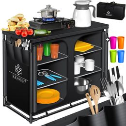 Kesser&reg; Campingschrank, Campingk&uuml;che mit Aluminiumgestell, inkl.Tragetasche , Kocherschrank f&uuml;r Camping , Campingm&ouml;bel , Outdoor