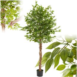TecTake&reg; K&uuml;nstlicher Ficusbaum, verschiedene Gr&ouml;&szlig;en, mit viel Volumen, stabiler Kunststoff-Blumentopf