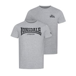 Lonsdale Herren T-Shirt normale Passform Doppelpack PIDDINGHOE