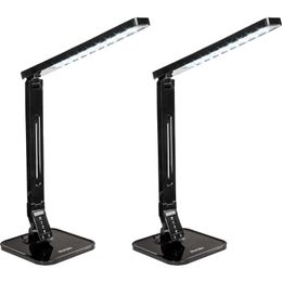 TecTake&reg; Schreibtischlampe, LED, 14 W, dreh-, neig- und klappbar, Touchpanel, inklusive USB-Anschluss