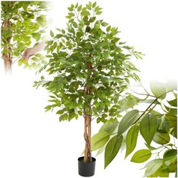 TecTake&reg; K&uuml;nstlicher Ficusbaum, verschiedene Gr&ouml;&szlig;en, mit viel Volumen, stabiler Kunststoff-Blumentopf