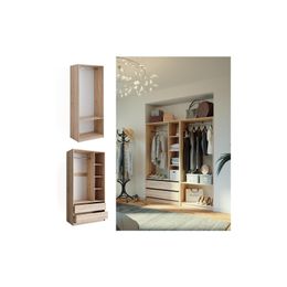 VICCO Kleiderschrank Elmo Sonoma 80 x 200 cm Set mit 2 Teile