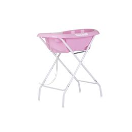 Chipolino Babybadewanne St&auml;nder Noemi klappbar, Ablauf, Ablagef&auml;cher, ab Geburt rosa