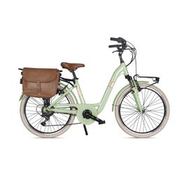 MBM Elektro-Citybike MONOTUBO Classic Lady 24 Zoll, VERDE GIULIETTA