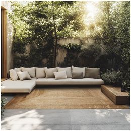 TecTake&reg; Handgewebter Teppich, verschiedene Gr&ouml;&szlig;en, aus Jute, 100 % Naturfasern, strapazierf&auml;hig und pflegeleicht