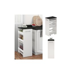 VICCO Rollregal Rivo Wei&szlig; Anthrazit 30 x 84,4 cm