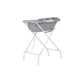 Chipolino Babybadewanne St&auml;nder Noemi klappbar, Ablauf, Ablagef&auml;cher, ab Geburt grau