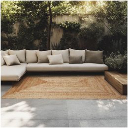 TecTake&reg; Handgewebter Teppich, verschiedene Gr&ouml;&szlig;en, aus Jute, 100 % Naturfasern, strapazierf&auml;hig und pflegeleicht