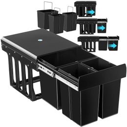 TecTake&reg; Abfallsammler, 3-fach M&uuml;lltrennung, 2x8L und 1x15L, f&uuml;r Schr&auml;nke ab 40 cm Breite, 35 x 48 x 35 cm