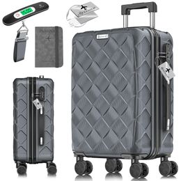 Kesser&reg; Reisekoffer Koffer ABS Hartschalenkoffer mit Zahlenschloss, Kofferwaage & Reisebrieftasche 360&deg; Rollen Koffer f&uuml;r Business & Reise Trolley