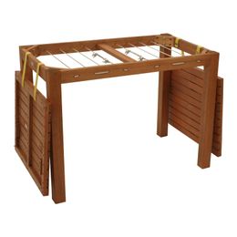 DEGAMO Funktions - Gartentisch mit W&auml;schest&auml;nderfunktion, 100x60x74,5cm, Eukalyptus, FSC&reg;-zertifiziert