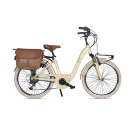 MBM Elektro-Citybike MONOTUBO Classic Lady 24 Zoll, BEIGE CAPPUCCINO