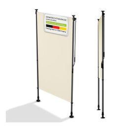 Juskys Senkrechtmarkise Barbados 100x310 cm - Sonnenschutz h&ouml;henverstellbar, ohne Bohren - Beige