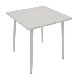DEGAMO Bistrotisch DENVER 70x70cm quadratisch, Metall wei&szlig;
