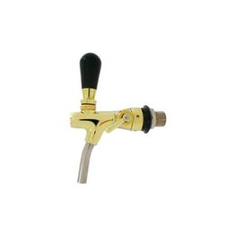 ich-zapfe Zapfhahn, Kompensatorhahn, Bierzapfhahn, Schankhahn - selbstschlie&szlig;end, gold, 55 mm