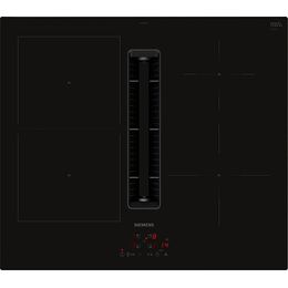 Siemens Kochfeld mit Dunstabzug "ED611BS16E", Energieeffizienz: B (A+++-D), schwarz, B:59,2cm H:22,3cm T:52,2cm, Kochfelder, mit Flachkanal