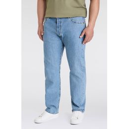 LEVI'S® PLUS Straight-Jeans LEVI'S PLUS "501 LEVI'SORIGINAL B&T", Herren, Gr. 46, Länge 32, light indigo flat, Denim/Jeans, Obermaterial: 100% Baumwolle, straight fit, Jeans Straight-Jeans