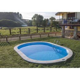 GRE Stahlwandpool-Set 'Sumatra' 500 x 300 x 120 cm mit Trittleiter und Sandfilteranlage