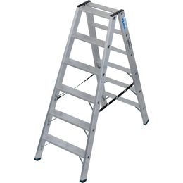Krause Doppelleiter 'Stabilo' aluminium 2 x 6 Stufen, Standhöhe 95 cm