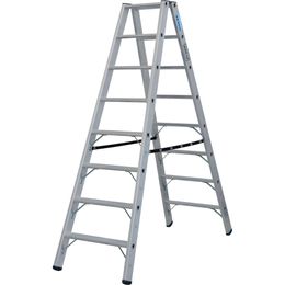 Krause Doppelleiter 'Stabilo' aluminium 2 x 8 Stufen, Standhöhe 140 cm