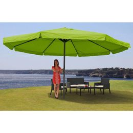 MCW Sonnenschirm Carpi Pro, Gastronomie Marktschirm mit Volant Ø 5m Polyester/Alu 28kg ~ grün ohne Ständer