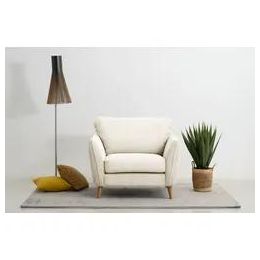 Sessel Home Affaire "MARSEILLE Polstersessel", beige (natural), B:103cm H:88cm T:90cm, 100% Polyester, Sessel, mit Massivholzbeinen aus Eiche, verschiedene Bezüge und Farbvarianten