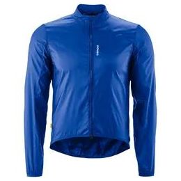 Fahrradjacke Gonso "Road Jacket Wind M", Herren, Gr. L, blau (dunkelblau), 100% Polyester, Rundhals, Langarm, Jacken, Herren Radjacke, atmungsaktive Rennrad-Windjacke, Funktionsjacke