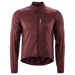 Fahrradjacke Gonso "Road Jacket Wind M", Herren, Gr. 4XL, rot (rotbraun), 100% Polyester, Rundhals, Langarm, Jacken, Herren Radjacke, atmungsaktive Rennrad-Windjacke, Funktionsjacke