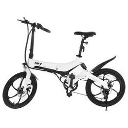 E-Bike SXT SCOOTERS "Velox MAX" Gr. 41, weiß (schwarz, braun), E-Bikes, 41cm, 20 Zoll (50,80cm), Pedelec, Elektrofahrrad für Damen u. Herren