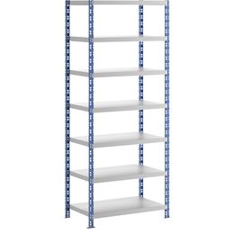 eurokraft basic Universal-Steckregal, stabil, Stahlblechböden, HxBxT 2522 x 1050 x 600 mm, Grundregal