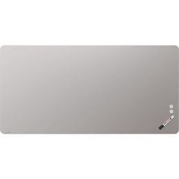 Legamaster Mattes Glasboard, runde Ecken, Sicherheitsglas, BxH 2000 x 1000 mm, warmgrau