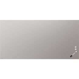 Legamaster Mattes Glasboard, Sicherheitsglas, BxH 2000 x 1000 mm, warmgrau